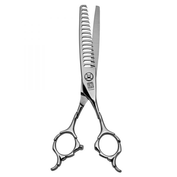 Twin Handle Hair Texturising Scissors - Titan 1918 Professional Hair ...